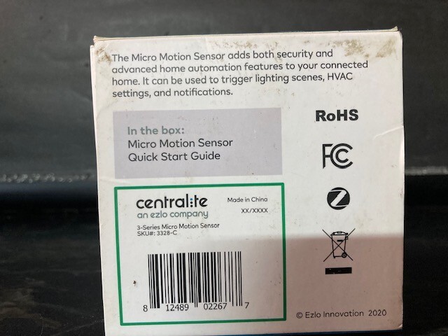 Centralite Micro Motion Sensor - Home Automation and Security ...