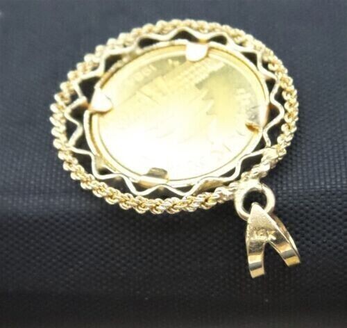 925 Sterling Silver Chinese Panda Coin Fancy Pendant In 14k Yellow Gold ...