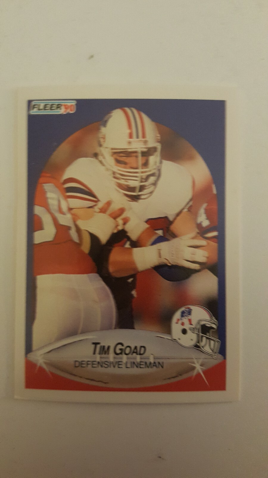 1990 Fleer #318 Tim Goad New England Patriots RC Rookie Football Card ...