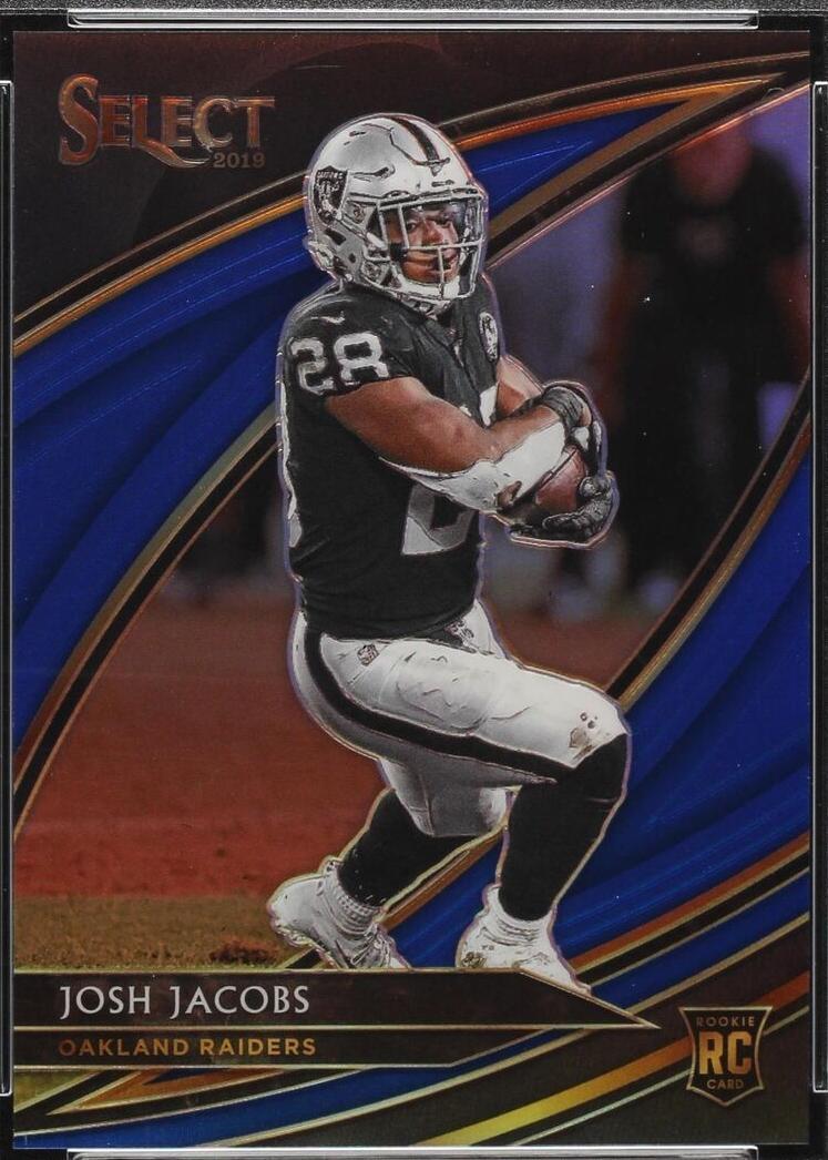 2019 Panini Select - Field Level Josh Jacobs #208 Blue Prizm /75 (RC ...