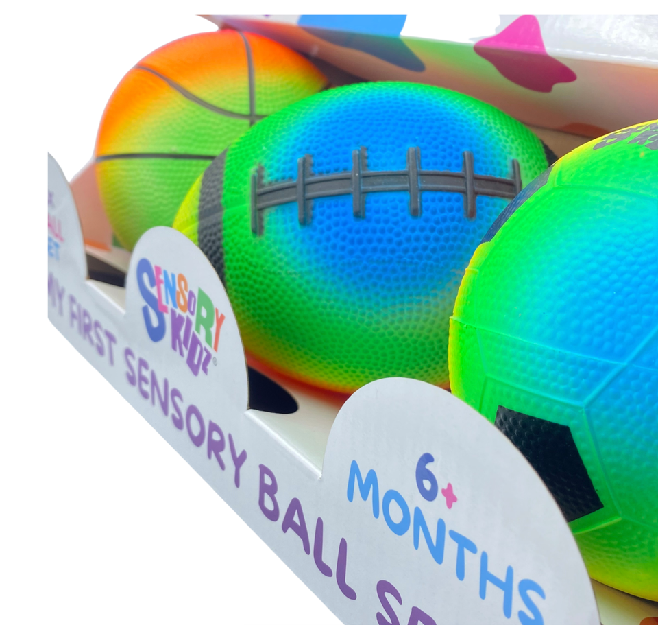 SENSORY BALL SET - 3 BALL SET SPORTS - Sensory toys & child development. | eBay UK