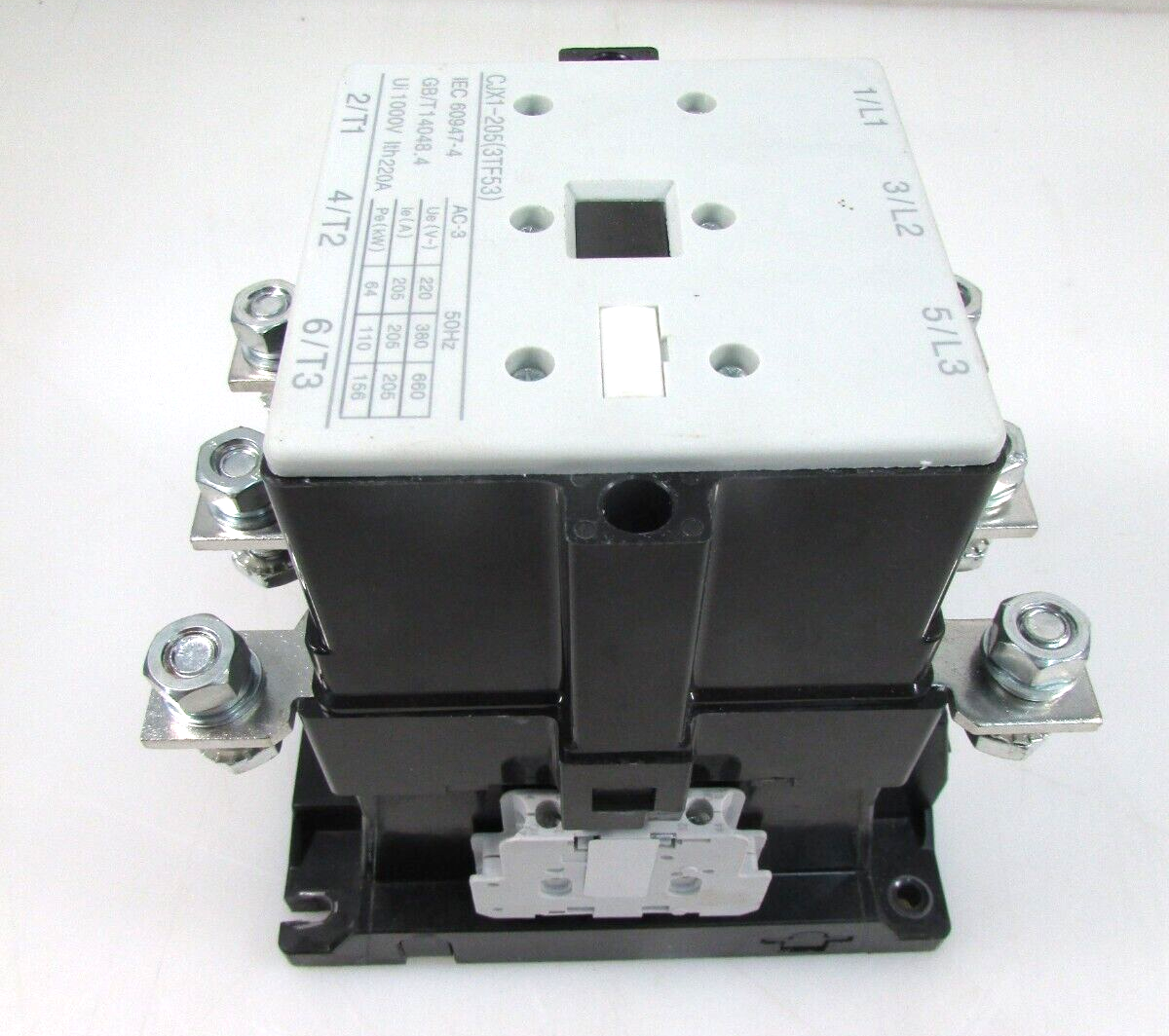 3TF53 Contactor CJX1-205 (3TF53) 50Hz, 660V , 205A, 156kW, Used Working ...