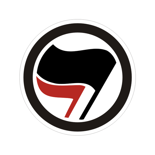 ANTIFA Flags Symbol No Nazi Anti Nazi Anti Fascism Sticker Decal 5"x5 ...