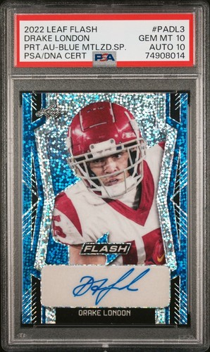 2022 Leaf Flash Drake London Blue Metal Sparkles Auto 5/25 #PADL3 PSA ...