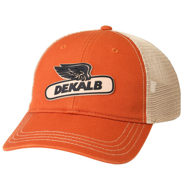 DEKALB SEED K-Products *RICHARDSON* Orange & Khaki MESH CAP HAT *BRAND ...