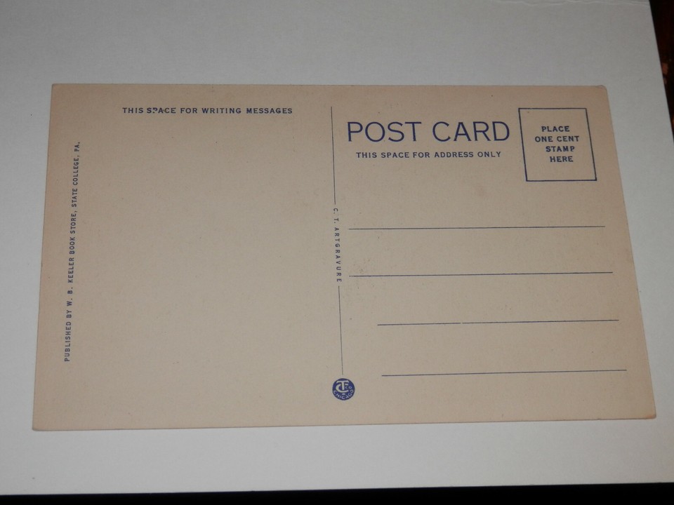 STATE COLLEGE PA - POSTCARD - 1930's-1940's - POND LABORATORY - PENN ...