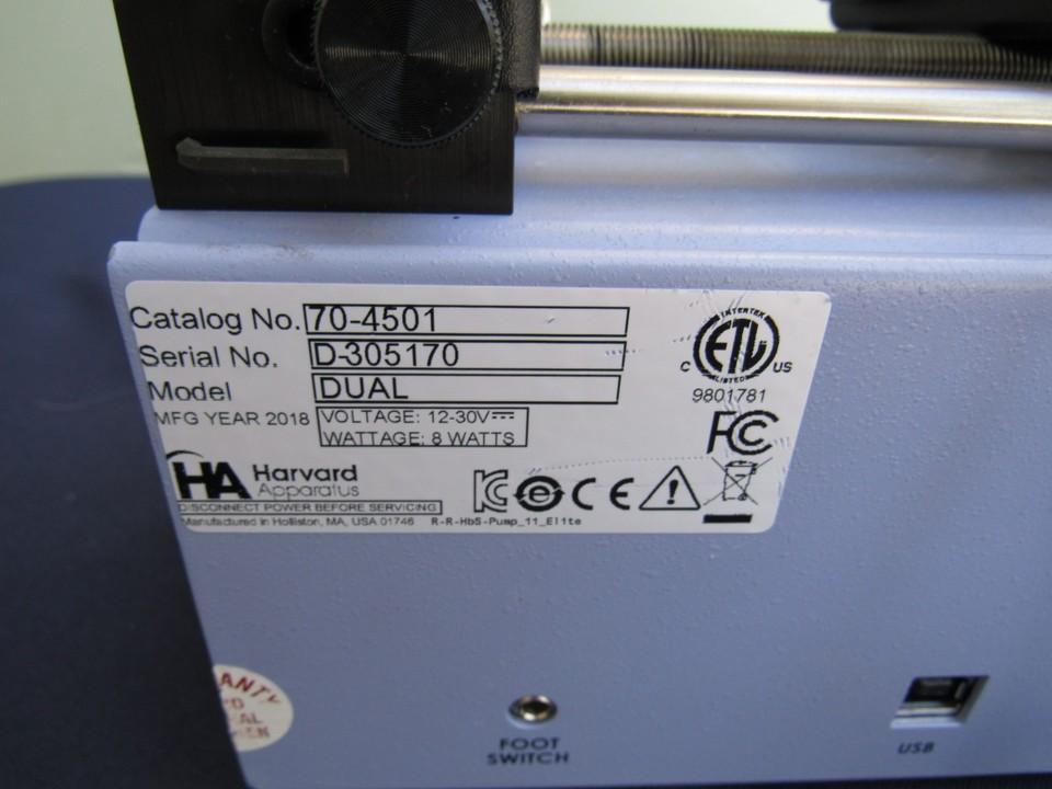 Harvard Pump 11 Elite Programmable Model 70-4501 LAST ONE, missing ...
