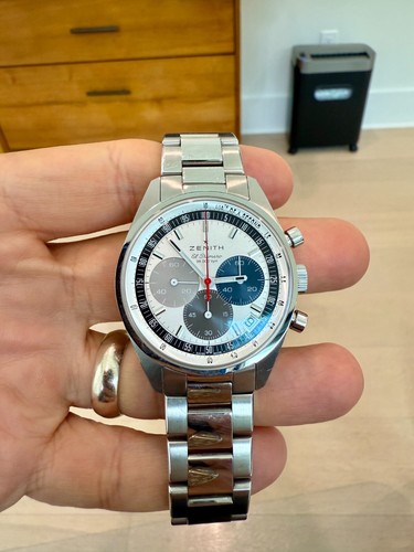 Zenith Chronomaster 38mm EP Original Tri-Color White Dial on Stainless ...