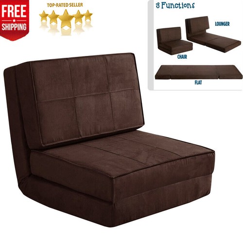 Flip Chair Sleeper Couch Futon Bed Lounger Convertible 3 Position Ultra ...