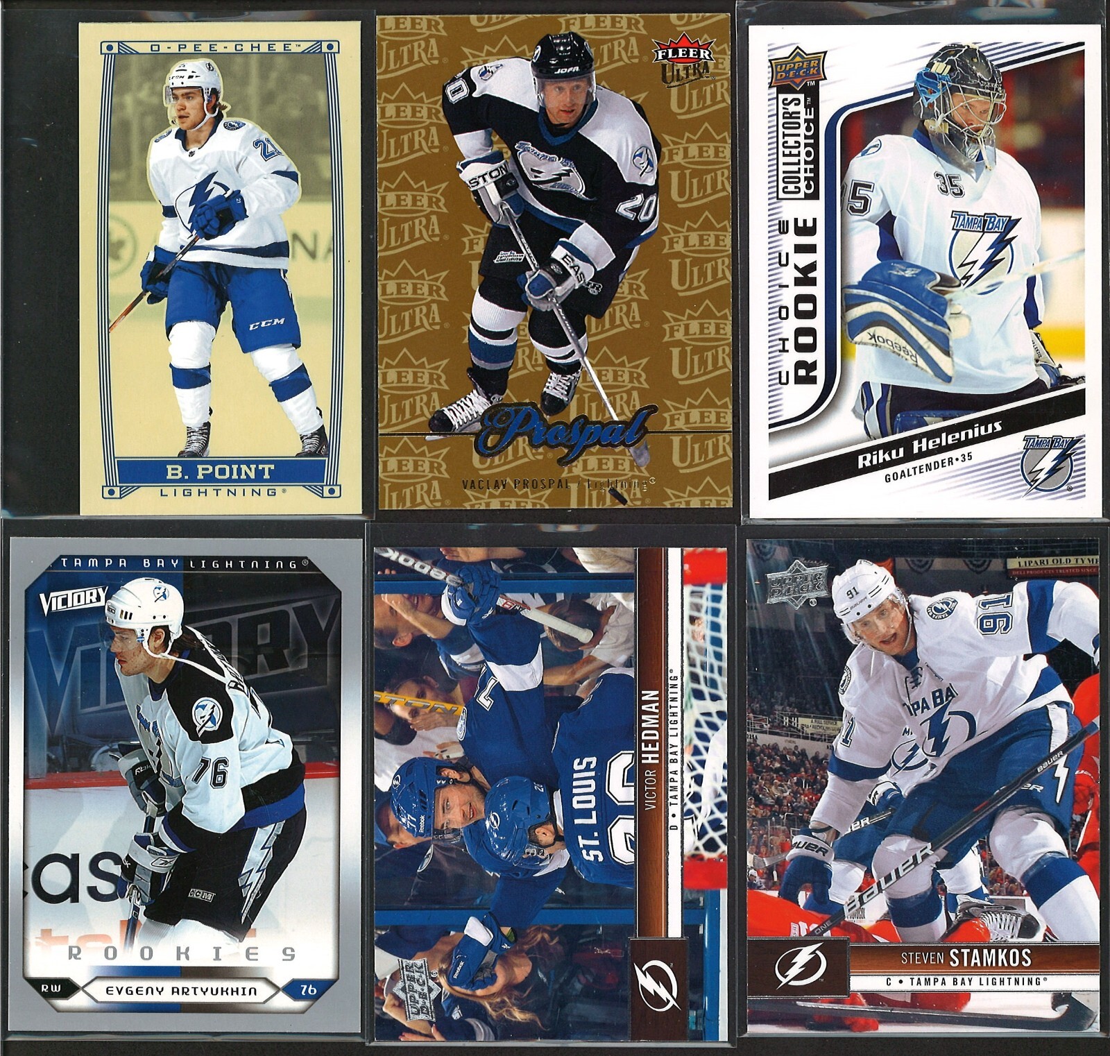 TAMPA BAY LIGHTNING LOT (15) BRAYDEN POINT, HELENIUS, VICTOR HEDMAN ...