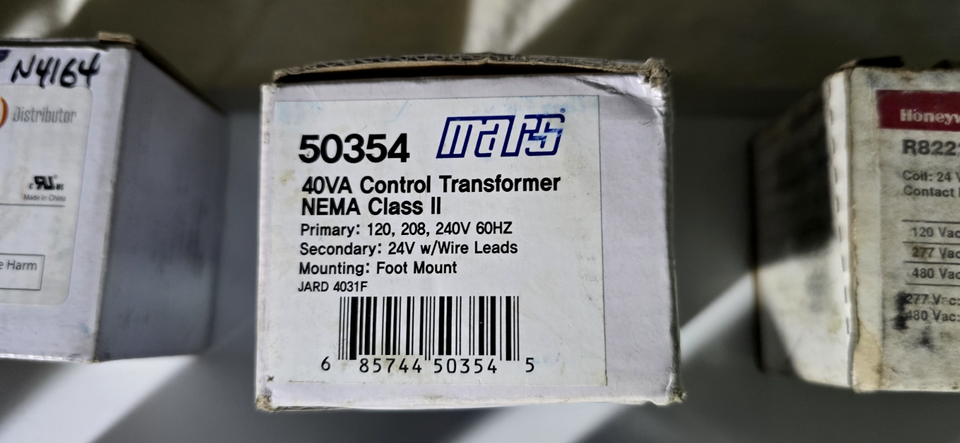 New MARS Transformer 40V / 60Hz 50354 Class 2 9000-054022K 2119 FREE ...