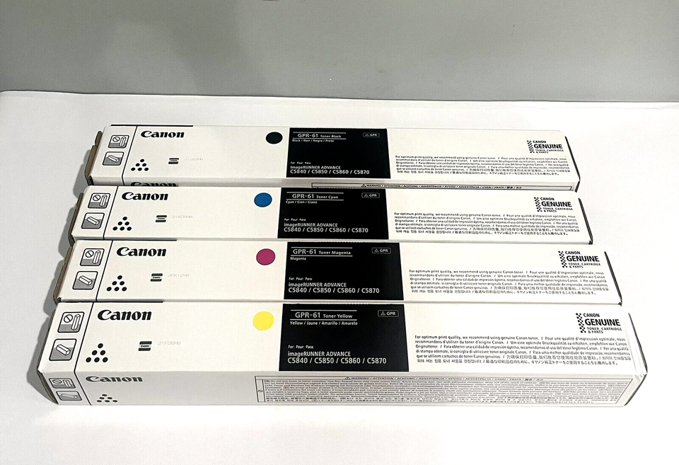 Canon GPR-61 High Yield Complete Toner Cartridge Set KCMY For C5840i ...