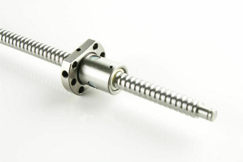 SFU1204 L250-1500mm w Metal Deflector Ball Screw nut End Machined High ...