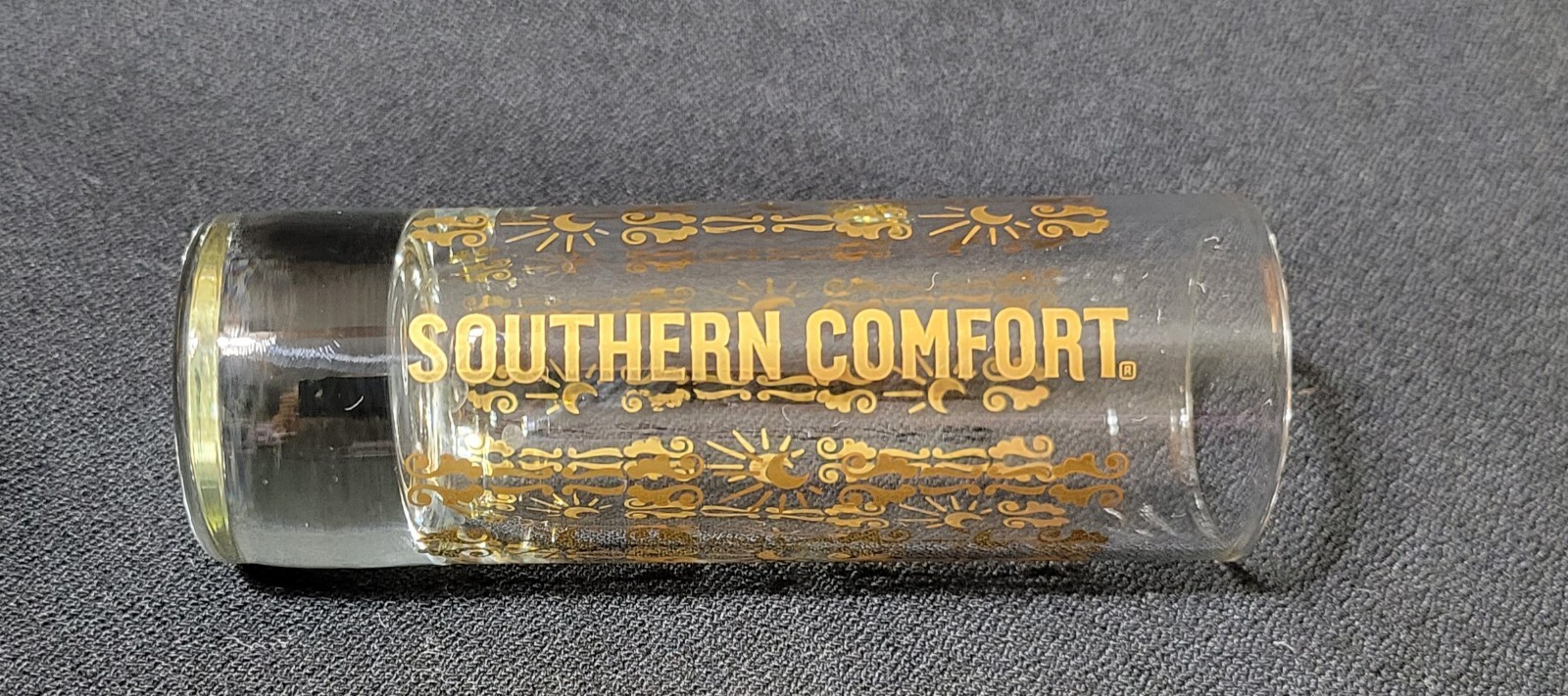 Southern Comfort Whiskey Tall Shot Glass Gold Design & Lettering 4” | eBay