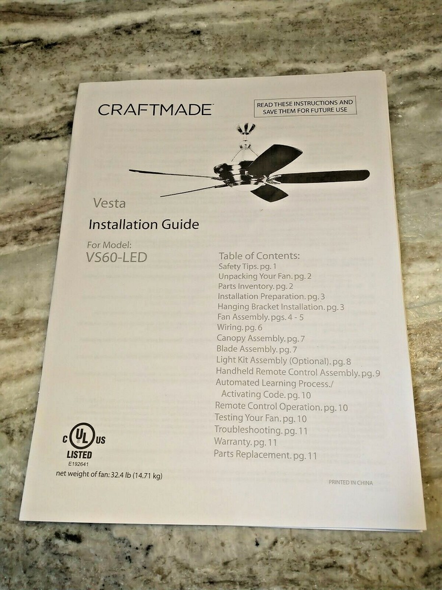 Craftmade Ceiling Fan Remote Control Instructions | Shelly Lighting