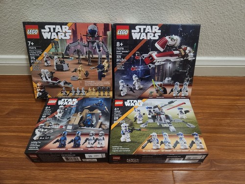 Star Wars Lego Battle Packs Lot Clone Trooper, Battle Droid, Mandalore ...