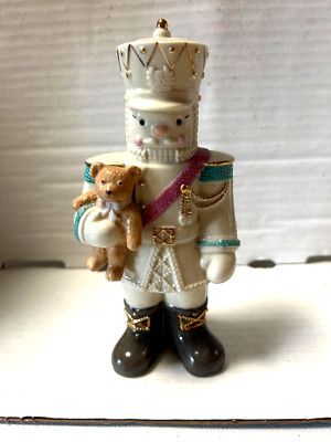Vintage Lenox Sweetie Nutcracker Porcelain Figure with Teddy Bear 24K ...