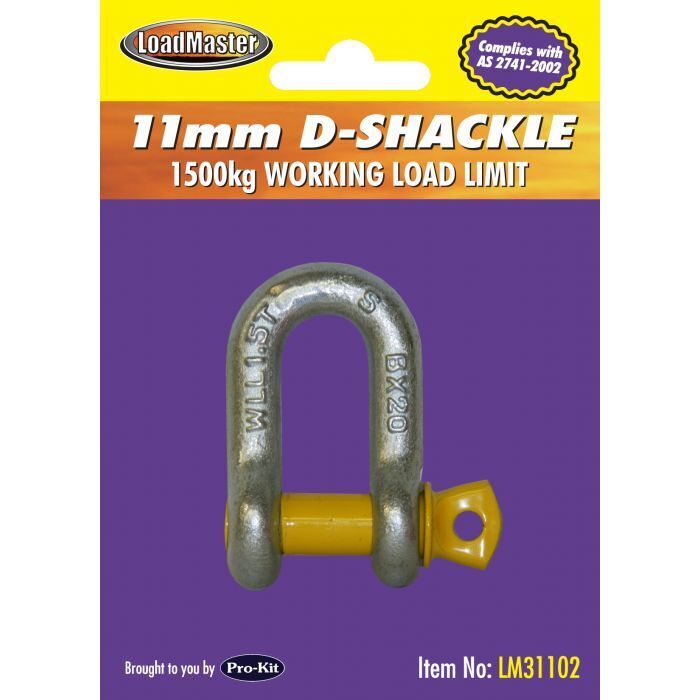 Loadmaster D-Shackle 11mm Towing Trailer Caravan Accessories Roof Racks ...
