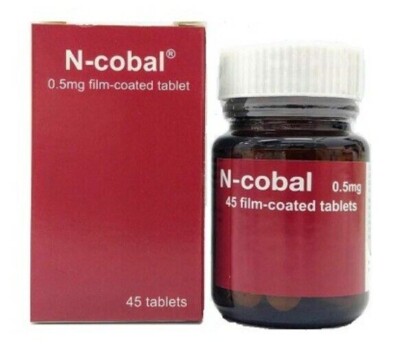 N-Cobal 45 Tablets 0.5mg Mecobalamin For Numbness, Nerve Pain,B12 ...