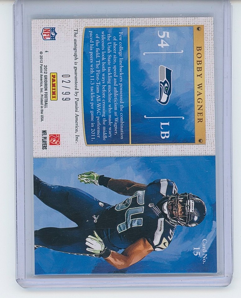 2012 Panini Gridiron Kings Bobby Wagner Rookie Auto /99 Seahawks | eBay