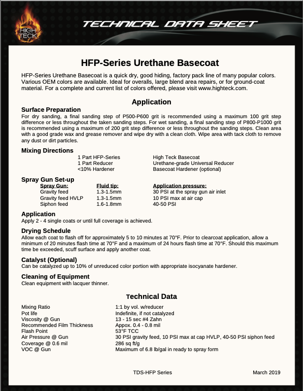 High Teck Victory Red Automotive Basecoat Paint Gallon | HFP450 | GM ...