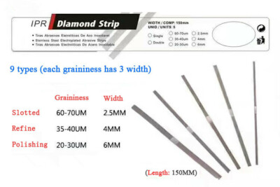 5pcs/box Dental Orthodontic IPR Diamond polishing Strips Double ...