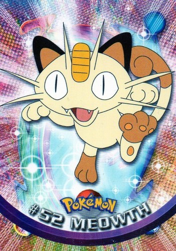 Pokémon #52 Meowth Card Blue Logo Series 1 Topps | eBay