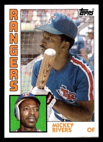 1984 Topps Baseball #504 Mickey Rivers Outfield Texas Rangers FREE ...