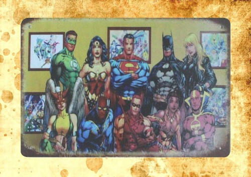 comics batman superman tin metal sign garage decor | eBay