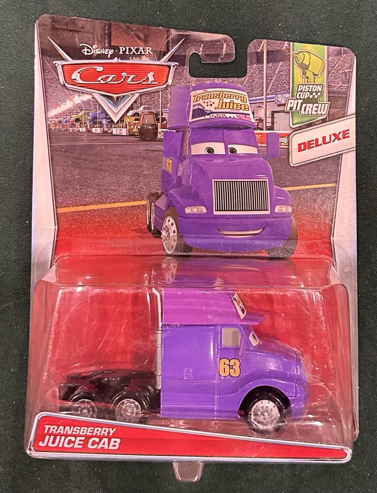 Disney Pixar Cars Purple TRANSBERRY JUICE CAB Semi Truck Deluxe DieCast ...