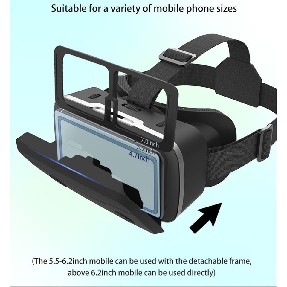 Phone VR Headset with Controller Suitable for 47 to 7 Inches Mobile ...