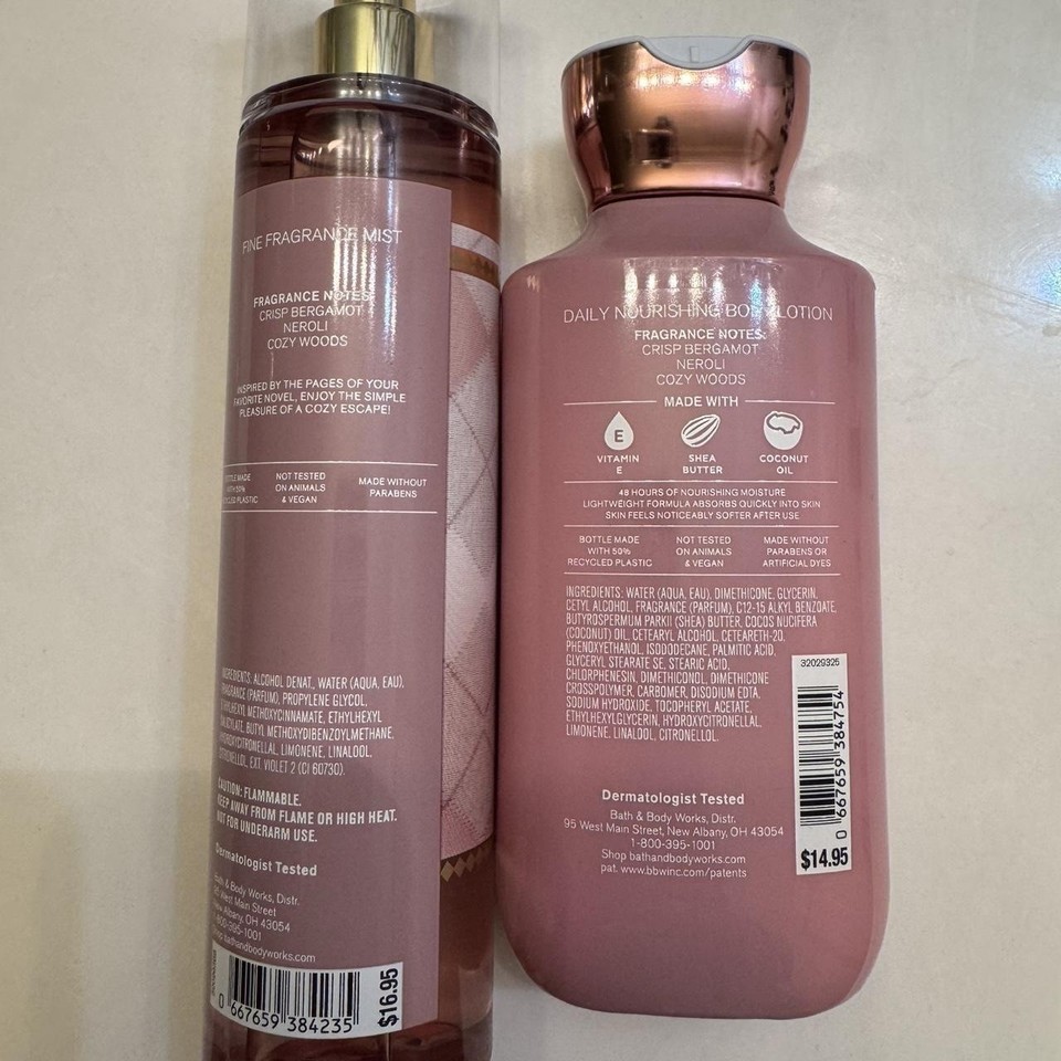 SET OF 2 NEW Bath & Body Works Book Loft Fine Fragrance Mist and Body ...