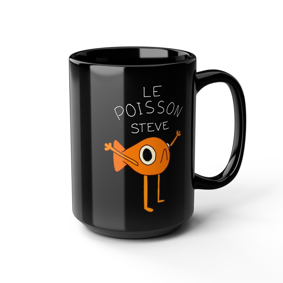 Le Poisson Steve Meme French Cute Coffee Tea Mug 15oz - Funny Trend ...