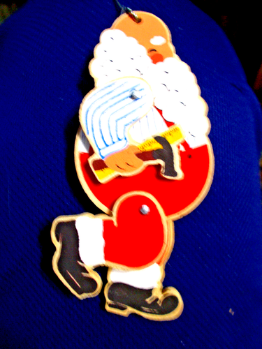 Hallmark CHRISTMAS vintage Ornament - Trimmer 1982 SANTA CLAUS jointed ...