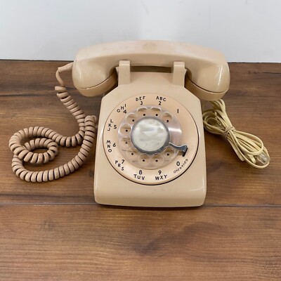 Bell System Rare 500DM Western Electric Rotary Desk Telephone Cream Tan ...