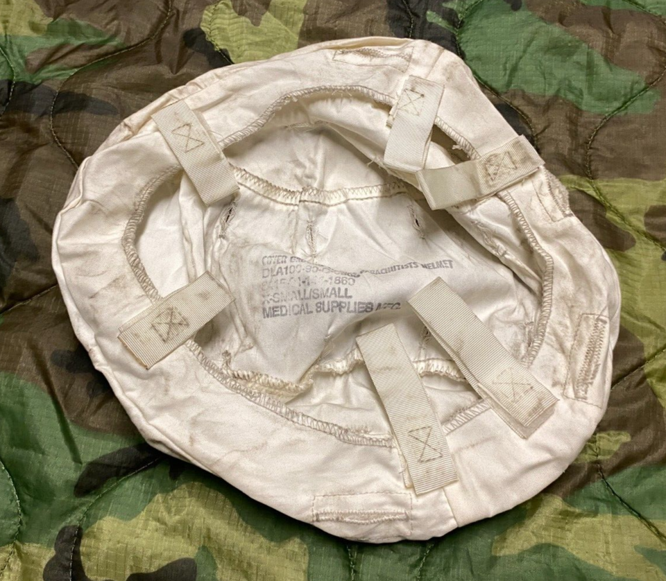 USGI Military Army USMC PASGT Helmet Cover SNOW CAMO WHITE Extra Small ...