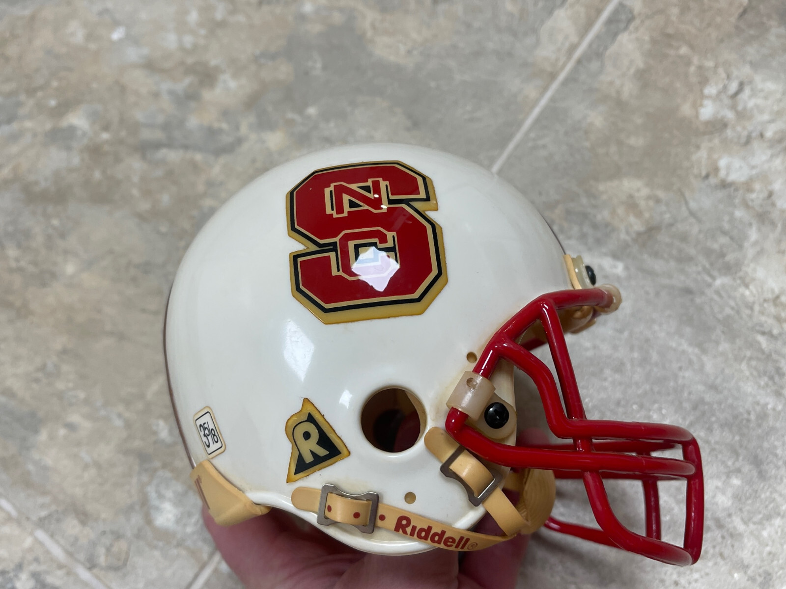 Vintage Riddell NC State NCSU Wolfpack Football MINI Helmet Block "S ...