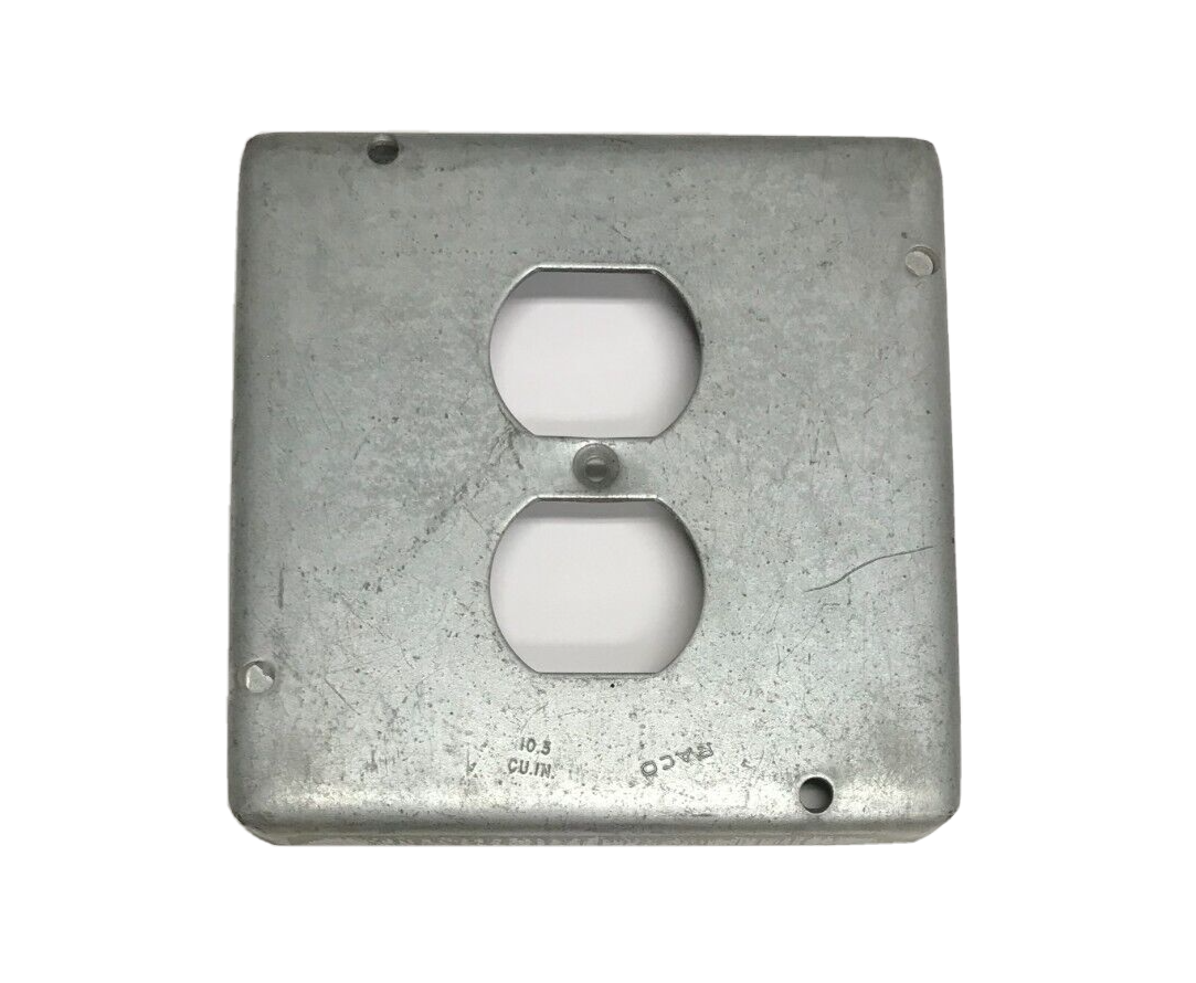 Bowers 653 4-11/16" Metal Square 5S Box Cover Plate Raised Single ...