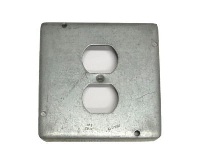 Bowers 653 4-11/16" Metal Square 5S Box Cover Plate Raised Single ...
