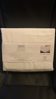 1200 Thread Count Sheets (NEW) White (FULL SIZE) | eBay