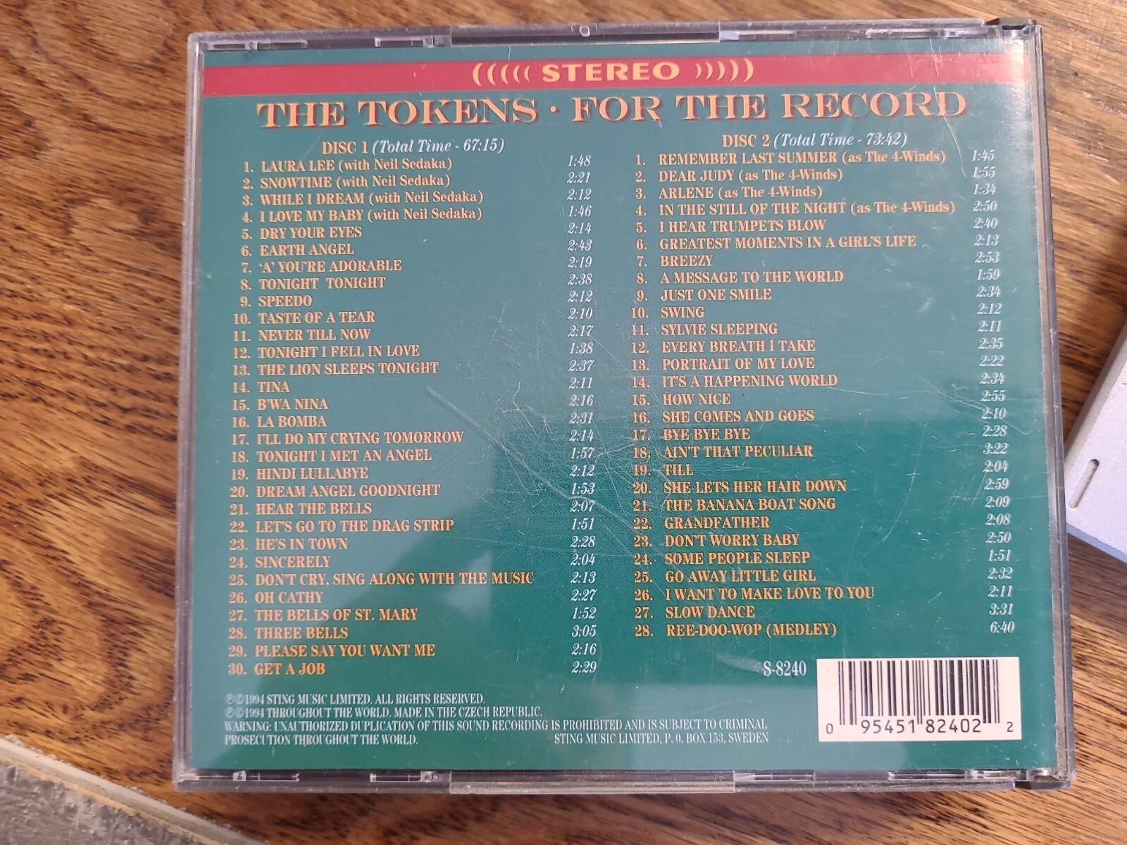 TOKENS - Just For The Record: Greatest Hits - 2 CD setr MINT | eBay