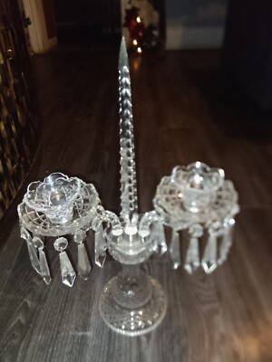 1 WATERFORD CRYSTAL CANDELABRA CENTERPIECE, 20" tall Perfect condition ...