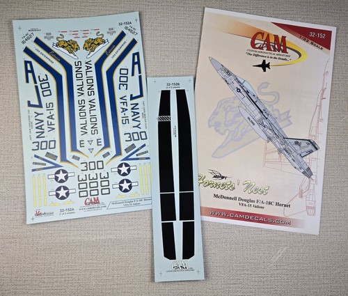 CAM Decals 1/32 Scale McDonnell Douglas F/A-18C Hornet VFA-15 Valions ...