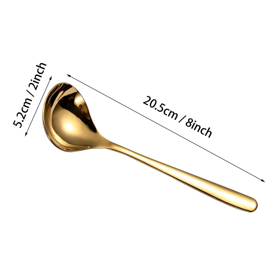 Gold Gravy Ladle Sauce Ladle SUS304 Stainless Steel Small Serving Ladle ...