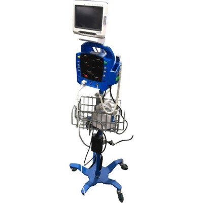 GE Dinamap V100 Patient monitor + Capsule Neuron monitor w/ Stand ...