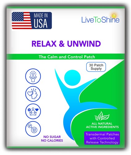 Live To Shine Relax Unwind Patches | 30 Premium USA-Made Stress Relief ...