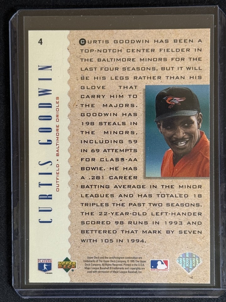 1995 Upper Deck #4 Curtis Goodwin Electric Diamond Gold | eBay