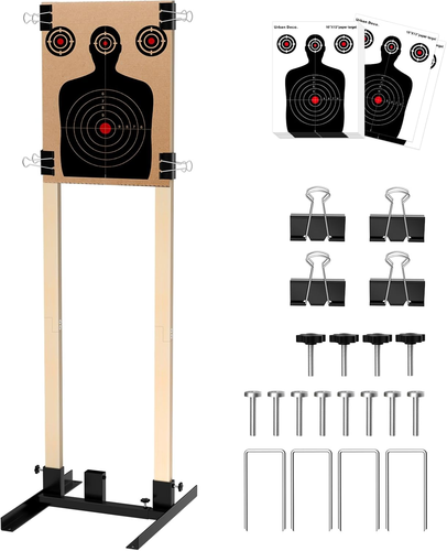 Shooting Target Stand Base with Wooden Board- for Paper Target Sheet ...
