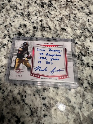 2019 Leaf Trinity Football Autograph Inscriptions Noah Fant Auto Rookie ...