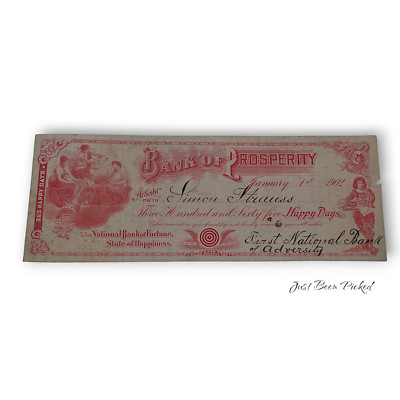 1902 Bank of Prosperity National Bank of Fortune State of Happiness ...